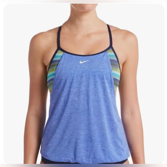 Nike | Tops | Nike Textured Stripe Layered Tankini Top | Poshmark